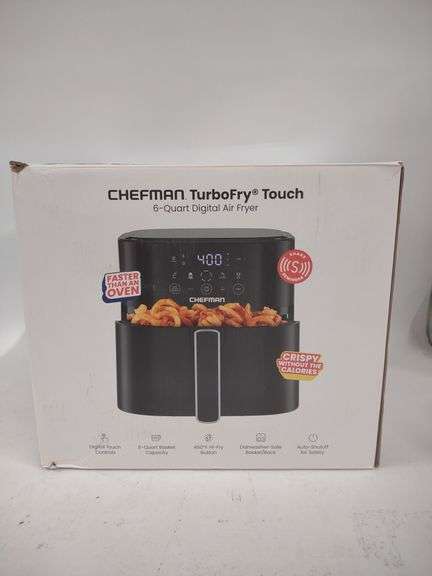 CHEFMAN TurboFry Touch Digital Air Fryer, 6qt | Open Box | (See ...