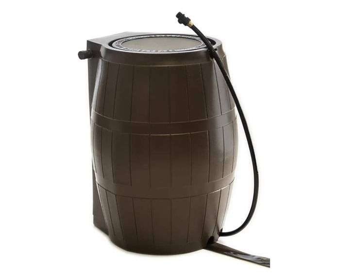 FCMP 50 Gal. Outdoor Rain Catcher 4000 w/Side Spigots & Mesh Screen ...