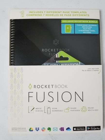 RocketBook Fusion Reusable Smart Notebook 8.5" x 11" Set of 2 | Open ...