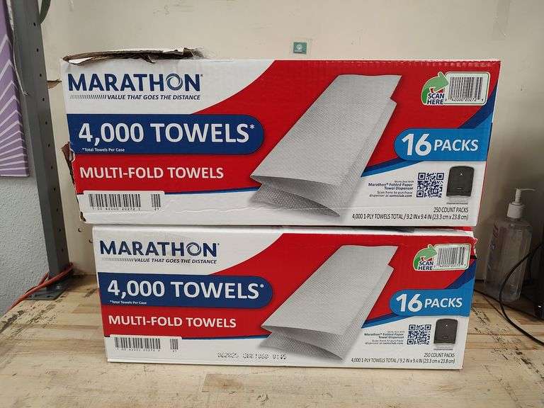 MARATHON Multi-Fold 1-Ply Paper Towels Bundle, 2pc - ~4000ct ea. | Open ...