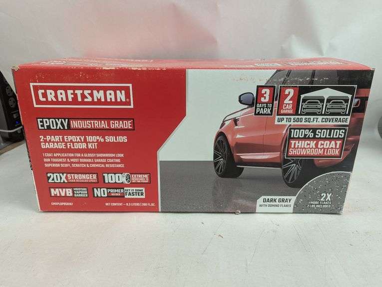 CRAFTSMAN Epoxy Industrial Grade 2-Part Epoxy 100% Solids Garage Floor ...