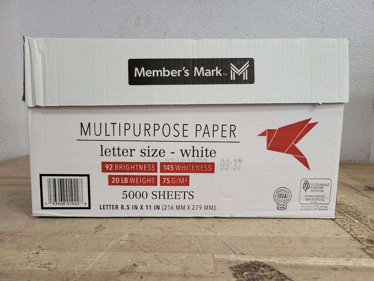 MEMBER'S MARK Multipurpose paper letter size - aprox 5,000 sheets ...