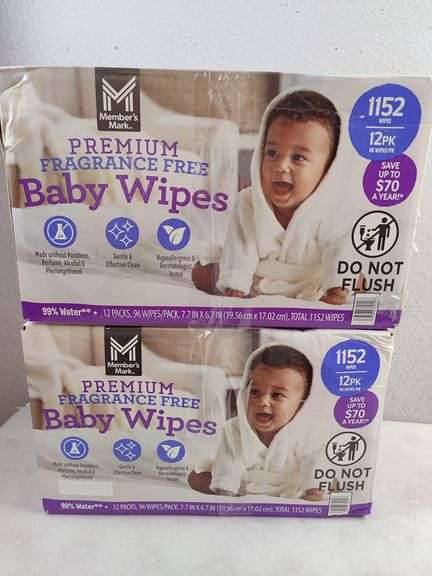Members Mark Premium Fragrance Free Baby Wipes 24pk Bundle | Open Box ...