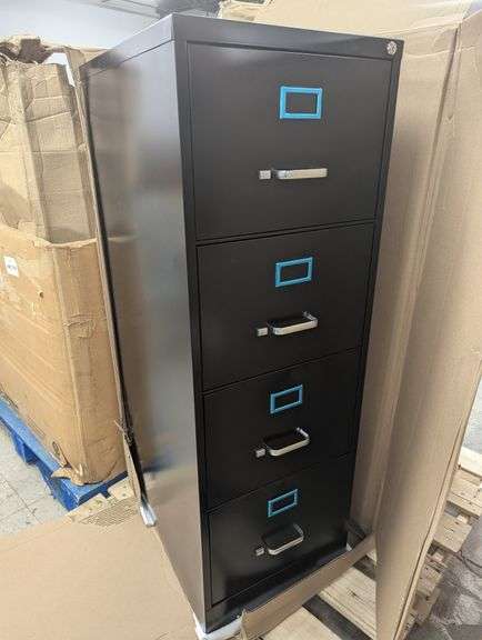 4 Drawer Black Filing Cabinet | Open Box | (See Condition Notes) - Rio ...