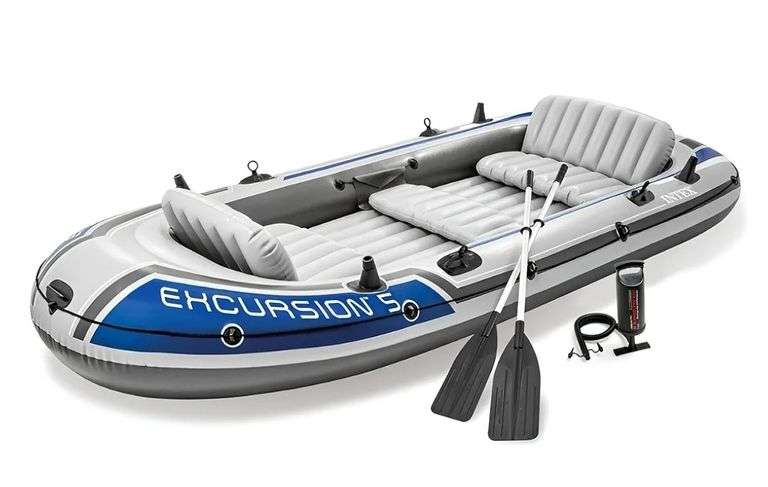 Intex Excursion 5-Person Inflatable Boat | Open Box | (See Condition ...