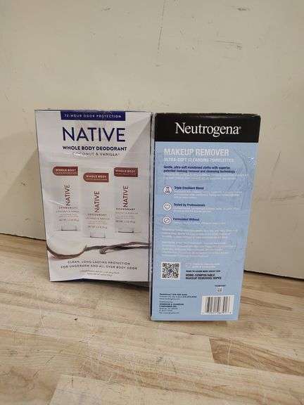 NEUTROGENA Skincare & NATIVE Deodorant Bundle, 3pc | Open Box | (See ...