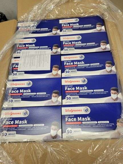 Walgreens 3-Ply Ear Loop 50 Ct. Face Mask 10 Pack | Like New - Rio ...