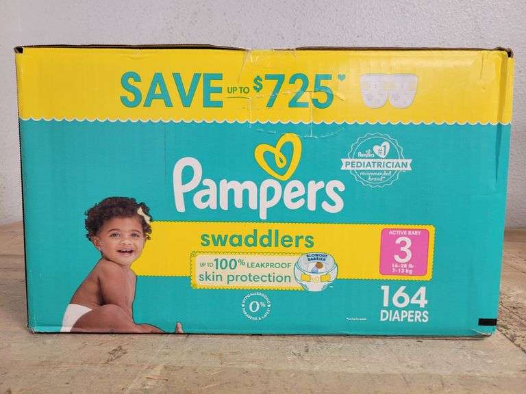 PAMPERS Diapers Size 3 Qt.164 | Open Box | (See Condition Notes) - Rio ...