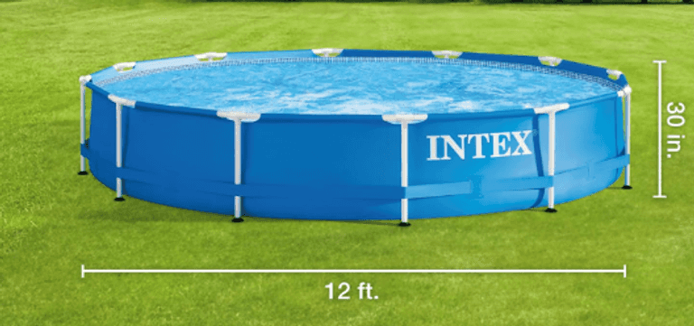 Intex 12 Ft Metal Frame Pool Set | Open Box - Rio Grande Trade