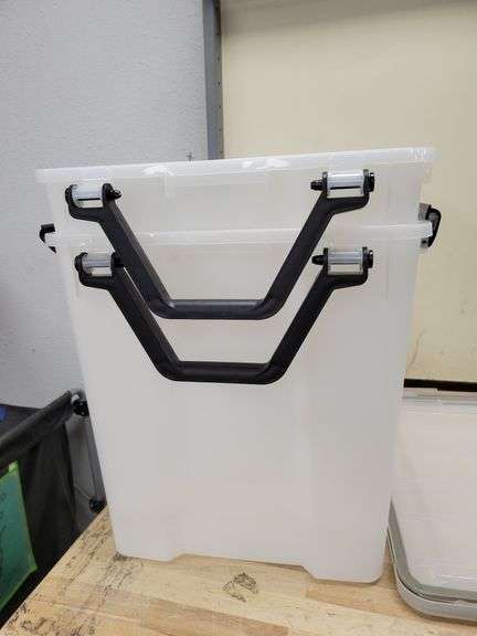 IRIS US Weather Pro 103 Qt. Clear Storage Bins w/Lids & Wheels | Open ...