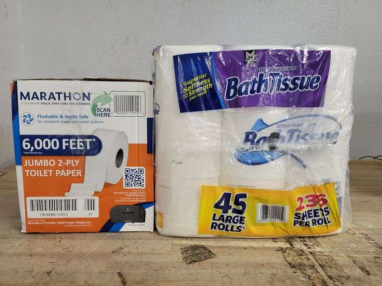 MEMBER'S MARK Bath tissue (9 rolls) & jumbo 2-ply toilet paper (6 rolls ...