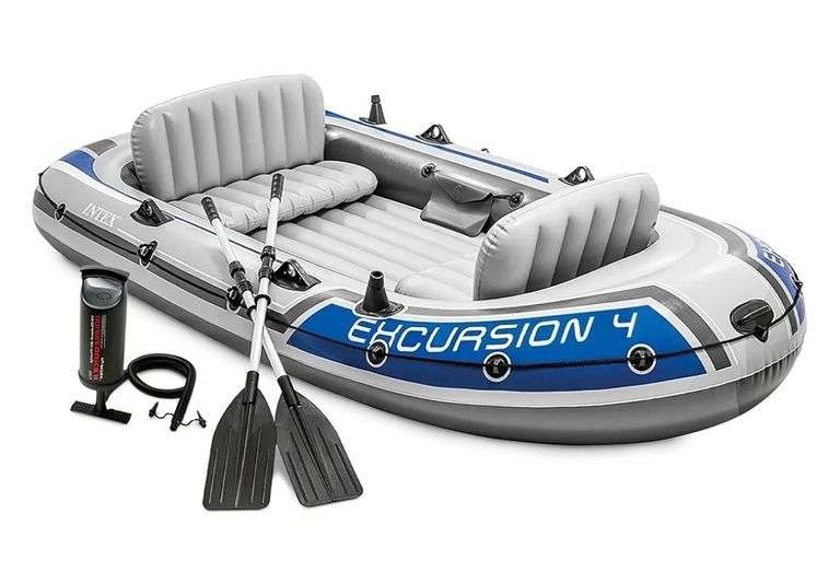 Intex Excursion Inflatable 4-Person Boat | Open Box | (See Condition ...