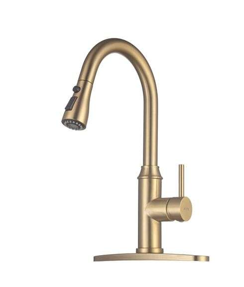 Gold Kitchen Faucet W/Sprayer | Open Box | (See Condition Notes) - Rio ...
