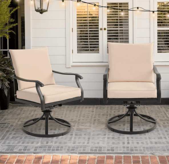 GS CHIER 2 Pieces Patio Swivel Chair | Like New - Rio Grande Trade