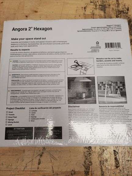 MSI Angora 2" Hexagon Backsplash Panels | Open Box | (See Condition ...