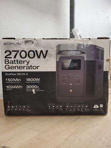 Ecoflow 2700W Battery Generator | Open Box | (See Condition Notes ...
