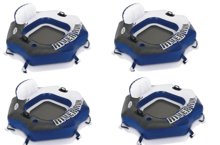 INTEX River Run Inflatable Floating Tube Raft 4-Pack | Open Box | (See ...