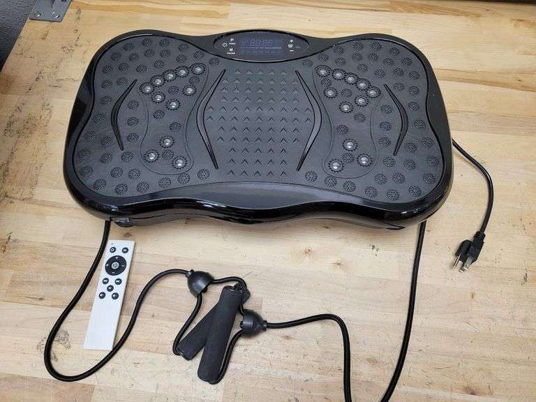 HOTSEVEN Vibration Plate Exercise Machine w/Resistance Bands & Remote ...