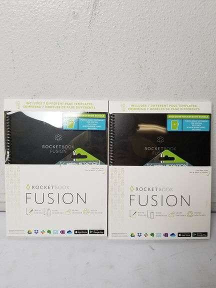 RocketBook Fusion Reusable Smart Notebook 8.5" x 11" Set of 2 | Open ...