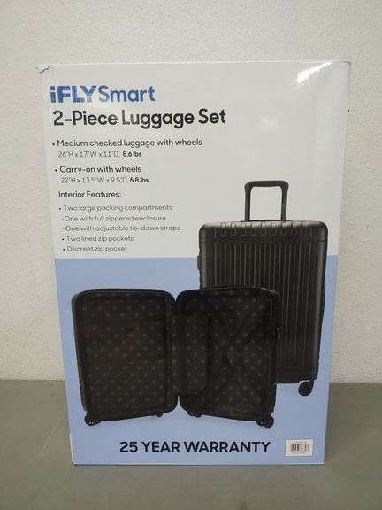 IFly Smart 2 Piece Hard Shell Rolling Luggage | Open Box | (See ...