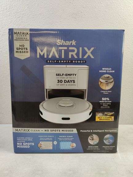 SHARK Matrix Self-Emptying Robot Vacuum Cleaner | Open Box | (See ...