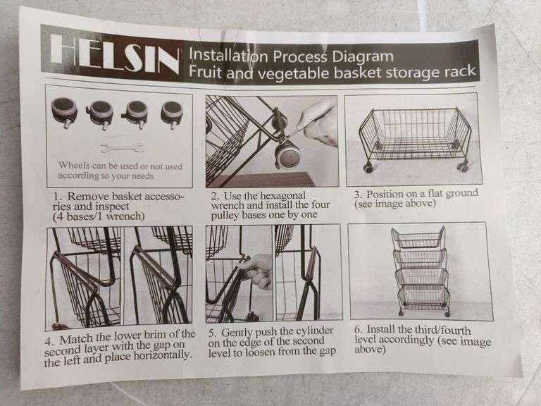 Pusdon Stackable Metal Storage Carts | Open Box | (See Condition Notes ...