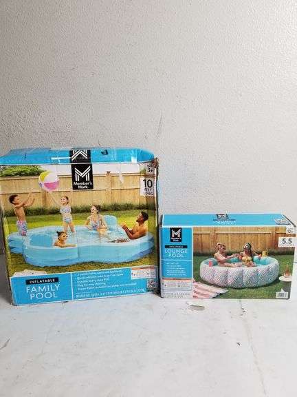 MEMBER'S MARK Inflatable Family Pool 10FT Long & Lounge Pool 5.5FT ...