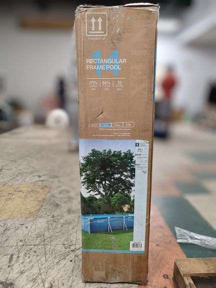 INTEX Rectangular Frame Pool, FRAME ONLY | Open Box | (See Condition ...