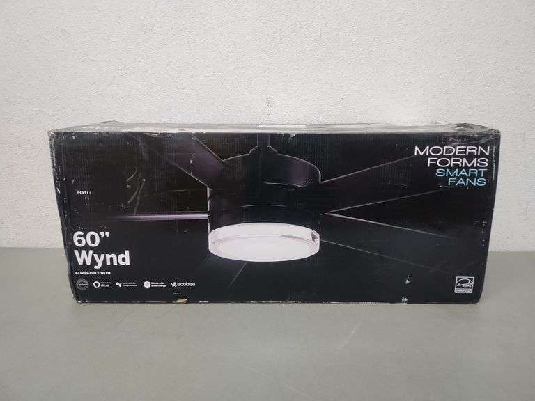 Modern Forms 60" Wynd Smart Ceiling Fan, Stainless Steel | Open Box ...