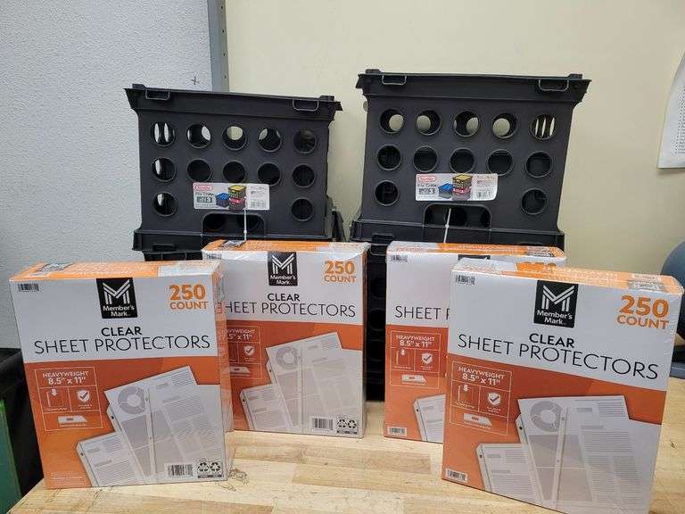 Sterilite Stackable File Storage Crate w/Handles Black Set Of 6 ...