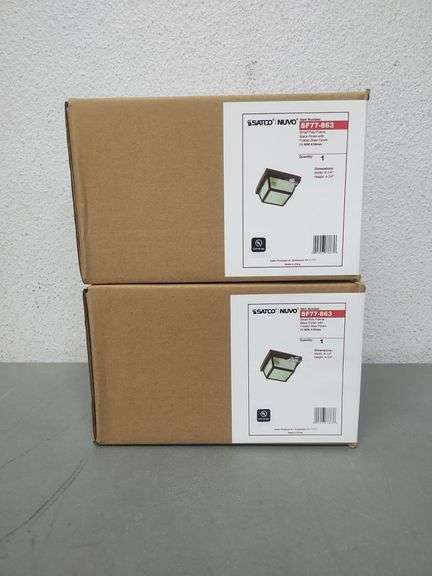 Satco Nuvo Carport Flush Mount Light, Set Of 2 | Open Box | (See ...