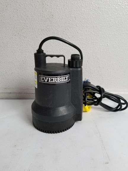 EVERBILT Portable Water Removal Pump, Submersible Utility Pump 1/6HP ...