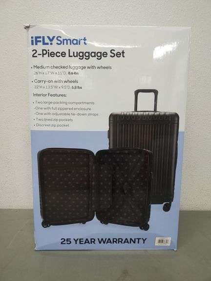 IFly Smart 2 Piece Hard Shell Rolling Luggage | Open Box - Rio Grande Trade