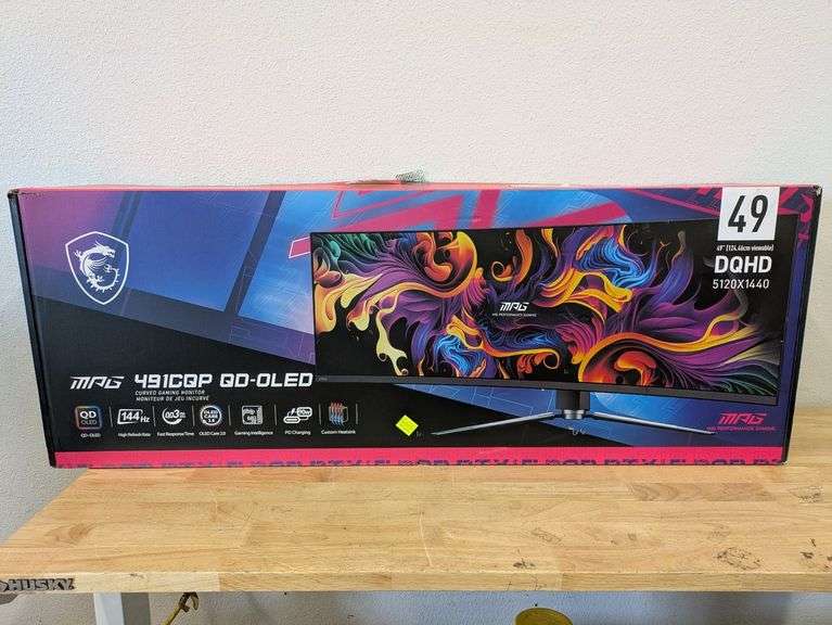 MSI MPG 491CQP QD-OLED 49" Curved Gaming Monitor, 144Hz | Open Box ...