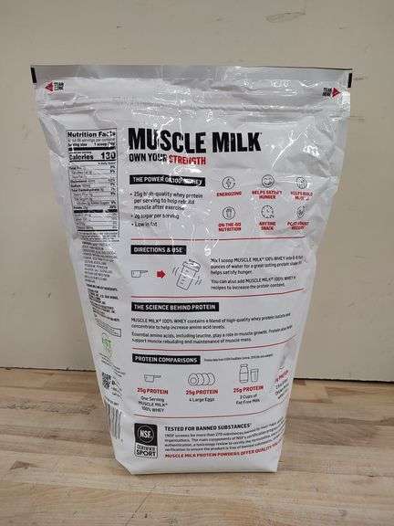 MUSCLE MILK 100% Whey Protein Powder, Chocolate, 5lbs | Like New | (See ...
