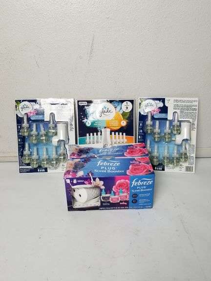 Glade Plugin Scented Oil Starter Kit 3-Pack & Febreze Plug Scent ...