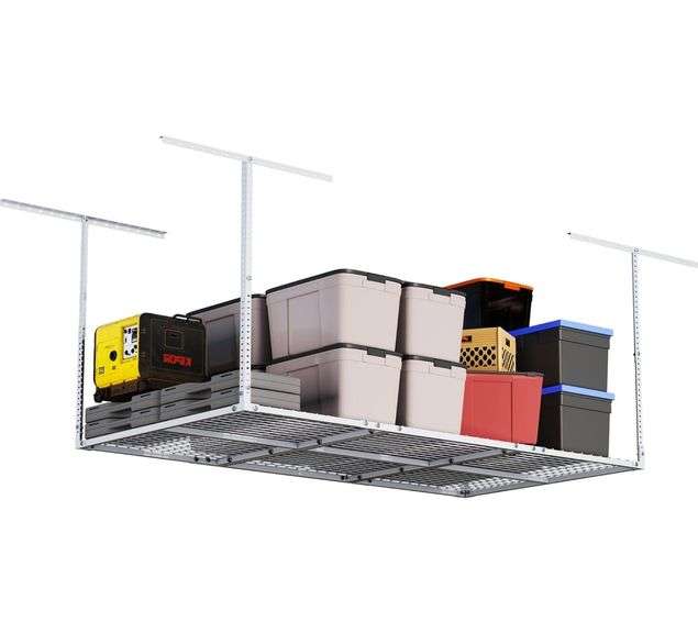 Overhead Garage Storage Rack, 3'x6', Black | Open Box | (See Condition ...