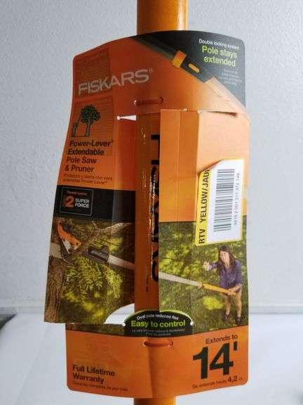 FISKARS Power-Lever Extendable Pole Saw & Pruner | Open Box | (See ...