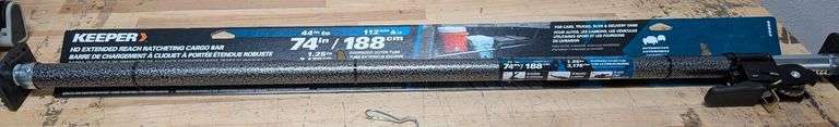Keeper HD Extended Reach Ratcheting Cargo Bar, 44"-74" | Open Box - Rio ...