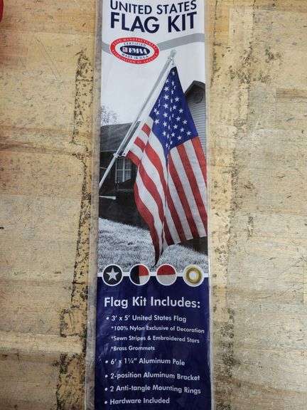VALLEY FORGE United States Flag Kit 6'H | Open Box | (See Condition ...