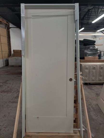 MASONITE Lincoln Park Smooth Flat Jamb Prehung 32''x80'' Left Hand ...