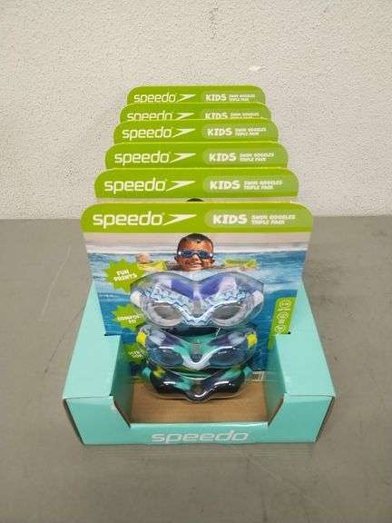 Speedo Kids Swim Goggles 3 Pack, Ages 3-10, Set Of 6 Packs | Like New ...