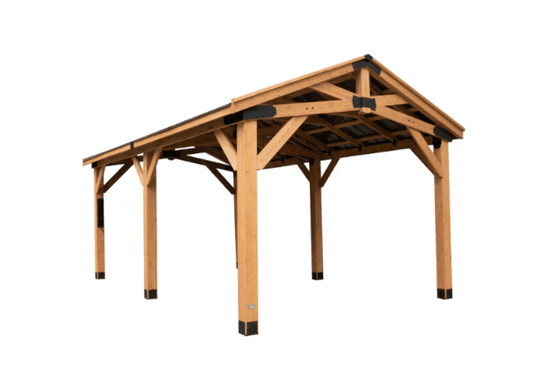 Backyard Discovery 12' x 20' Rectangle Gazebo w/ Hardtop Steel Roof ...
