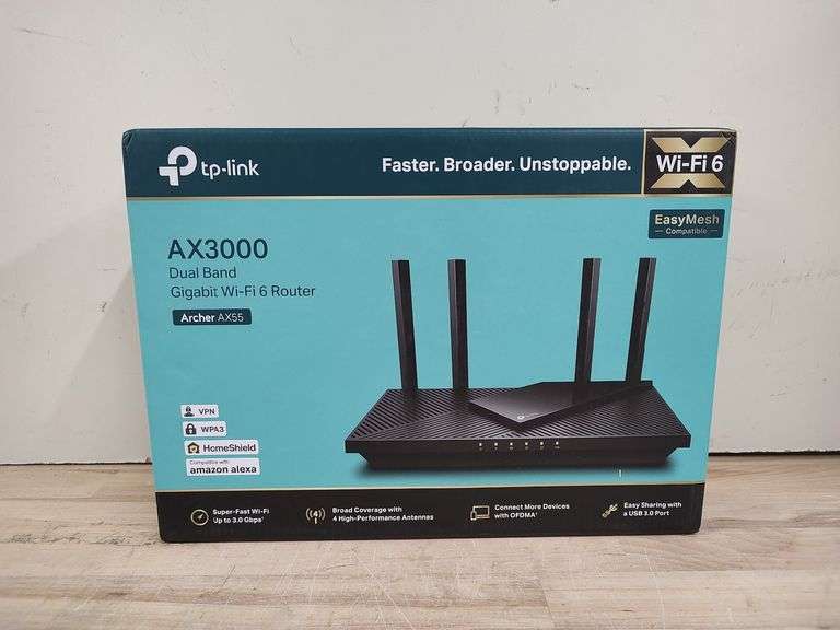 TP-LINK AX3000 Dual Band Gigabit WiFi 6 Router | Open Box | (See ...