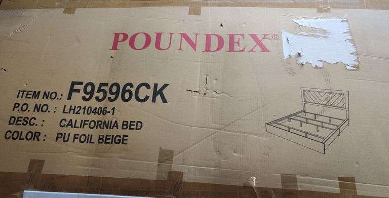 Poundex 80" Wide California Bed Frame | Open Box - Rio Grande Trade