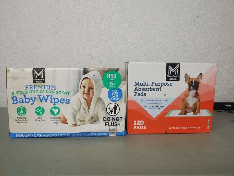2PC Bundle - MEMBER'S MARK Multi-purpose absorbent pads (120) & Baby ...