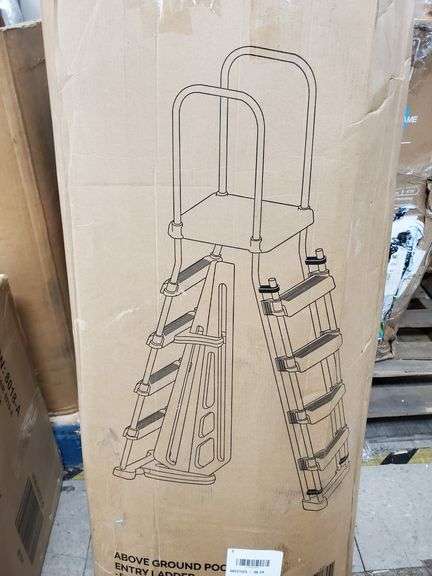 Above Ground Pool Entry Ladder | Open Box | (See Condition Notes) - Rio ...