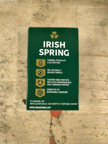 IRISH SPRING Original Clean Bar Deodorant Soap w/Flaxseed Oil Bundle ...