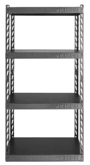 Gladiator 4-Tier Steel Garage Storage Shelving Unit with EZ Connect (30 in. W x 60 in. H x 15 in ...