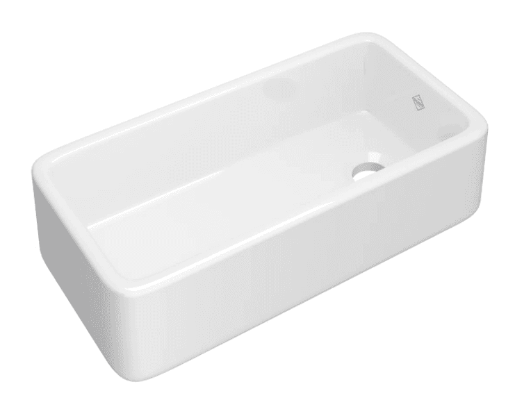 Lancaster 36" Single Bowl Farmhouse Apron Front Fireclay Kitchen Sink ...